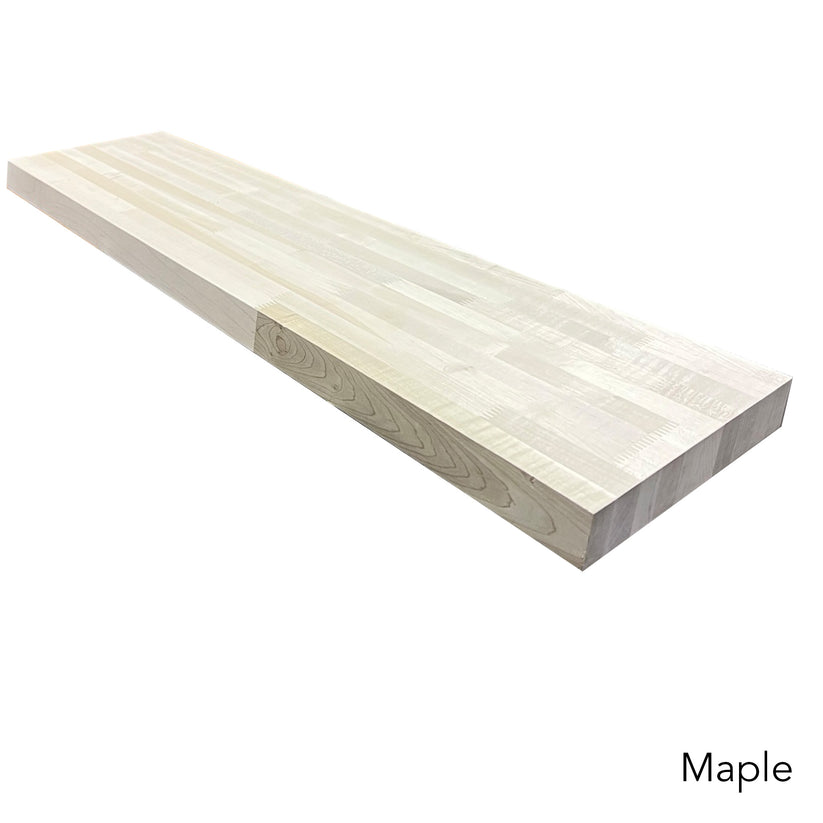 Butcher Block Wall Shelf - Maple, Durable & Customizable – The Millwork ...